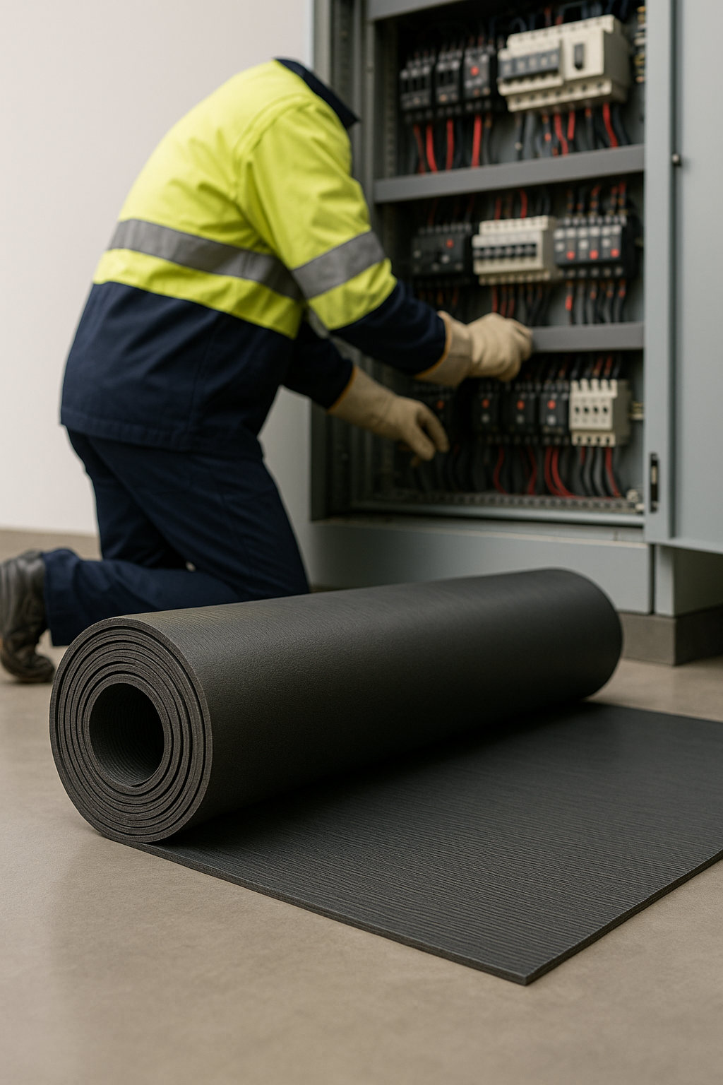 Class 1 Electrical Safety Mat – 7.5 kV Insulation, 3 mm Rubber